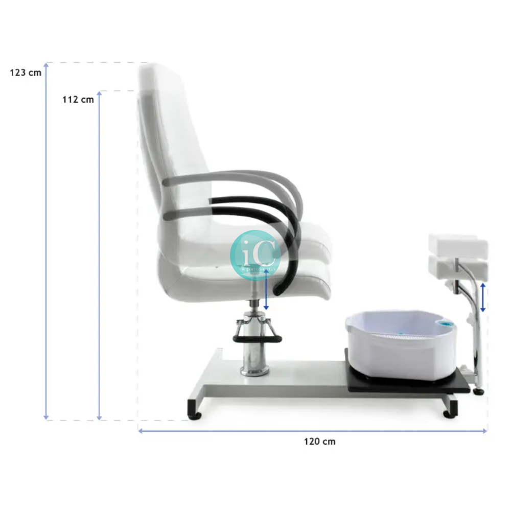 Καρέκλα pedicure με υδρομασάζ και υποπόδιο - iCosmetics