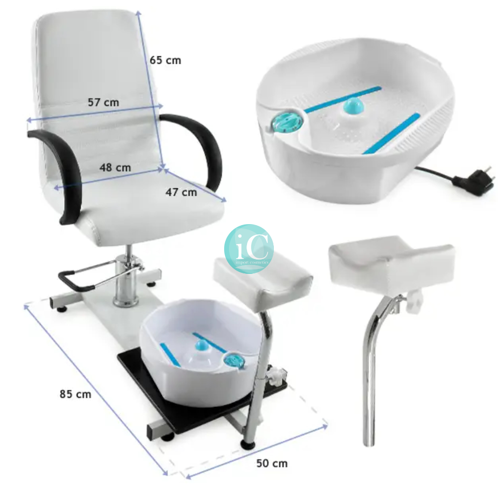 Καρέκλα pedicure με υδρομασάζ και υποπόδιο - iCosmetics